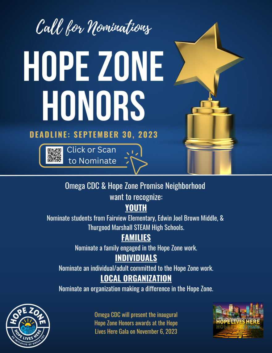 Introducing the Inaugural Hope Zone Honors | Omega CDC
